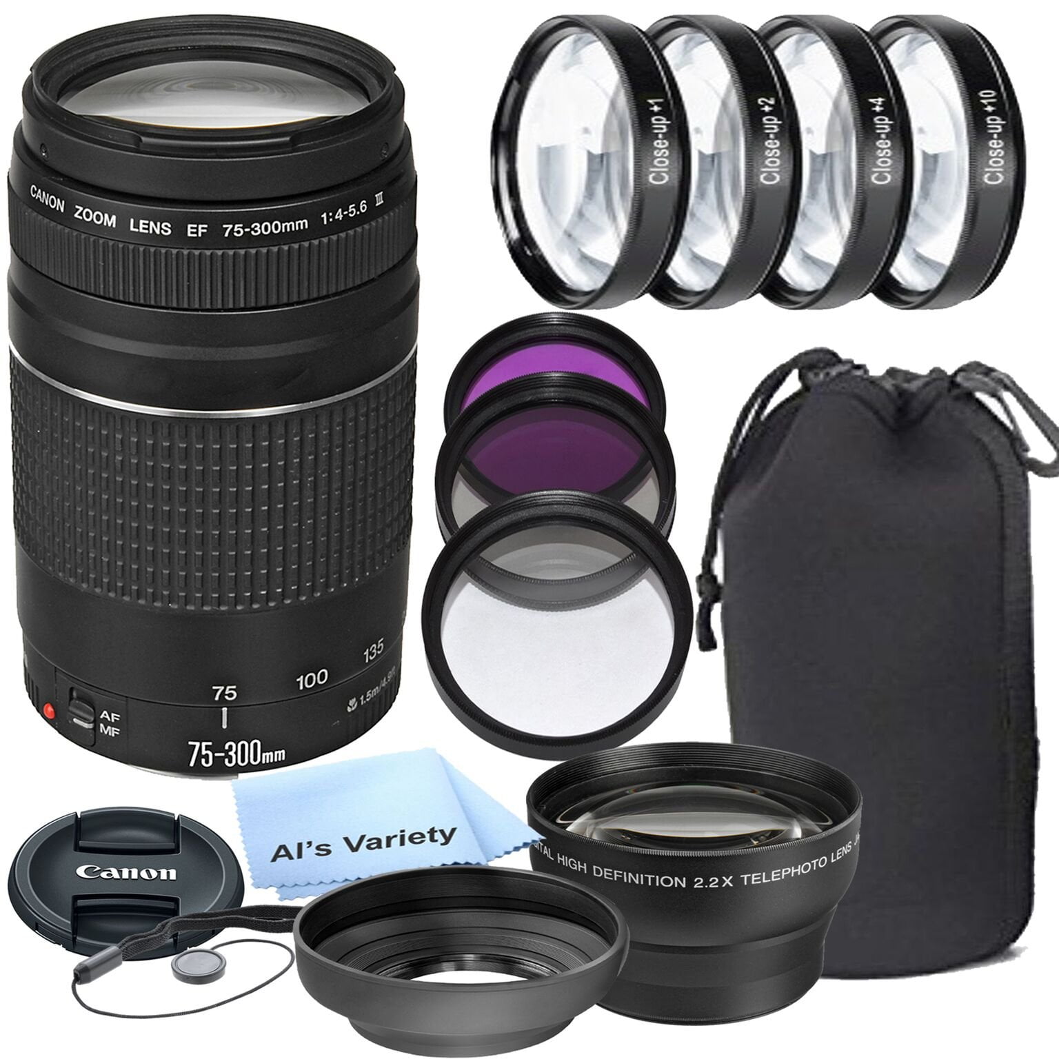 Canon EF 75-300mm f/4-5.6 III Telephoto Zoom Lens for Canon SLR Cameras ...