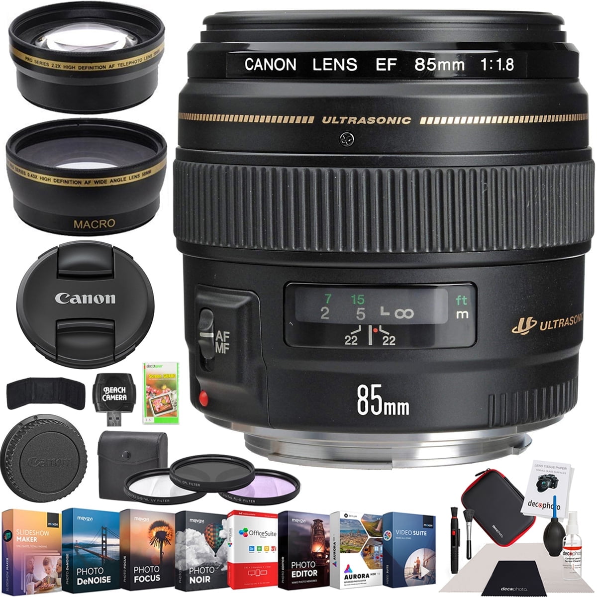 Canon EF 85mm f/1.8 USM Medium Telephoto Lens for Canon DSLR Cameras ...