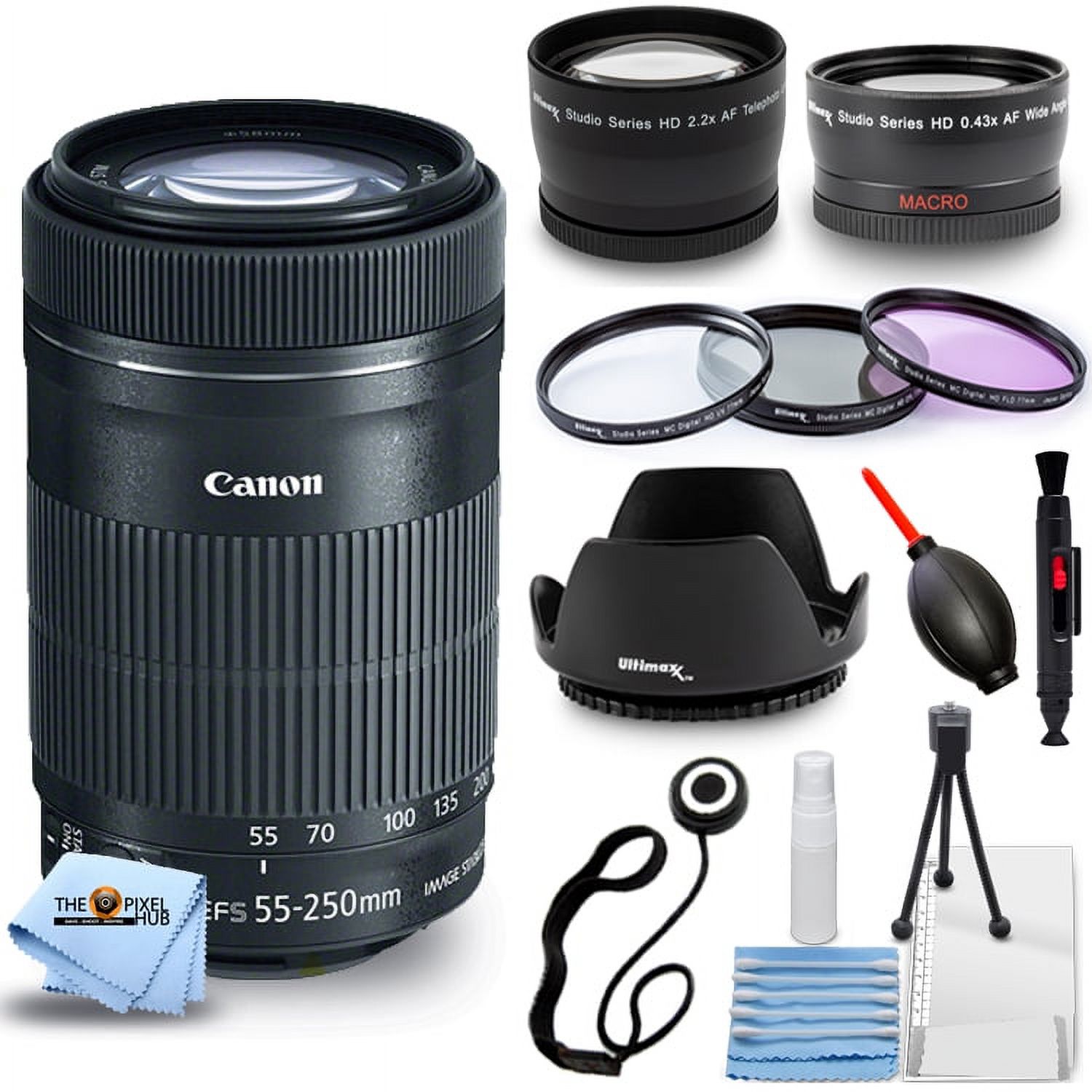 Canon EF-S 55-250mm f/4-5.6 IS Telephoto Zoom Lens for SLR Cameras ...