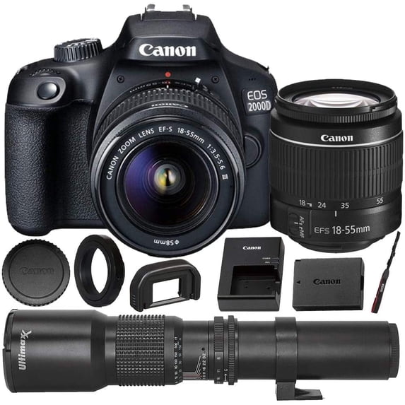 Canon EOS 2000D (Rebel T7, International Model) DSLR Camera with EF-S ...