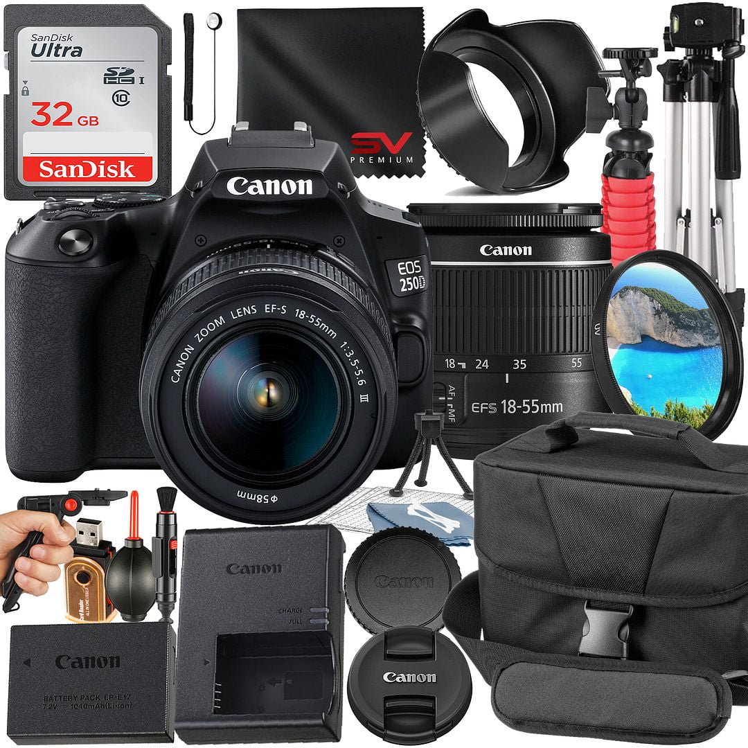 Canon EOS 250D / Rebel SL3 DSLR Camera Bundle with 18-55mm Zoom Lens ...