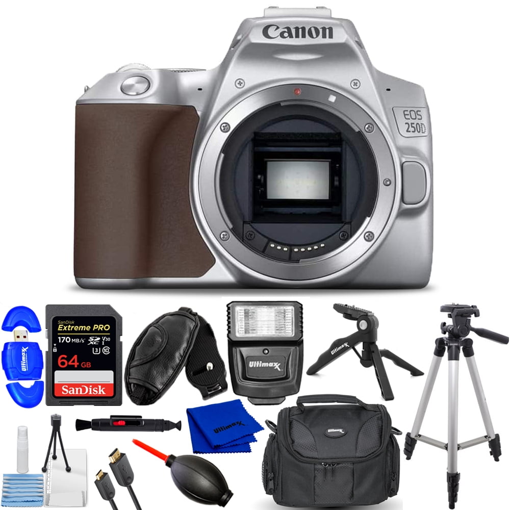 Canon EOS 250D/Rebel SL3 DSLR Camera (Silver, Body Only) - 12PC ...