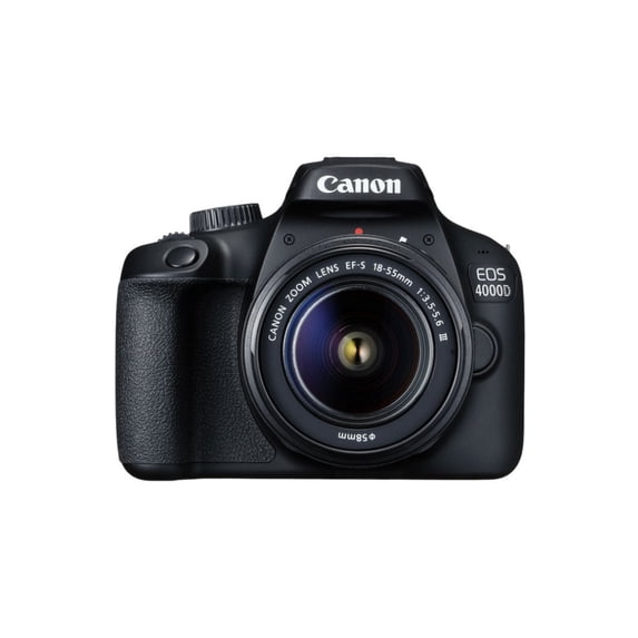 Canon EOS 4000D 18 Megapixel Digital SLR Camera, Black, with Lens, Wi ...