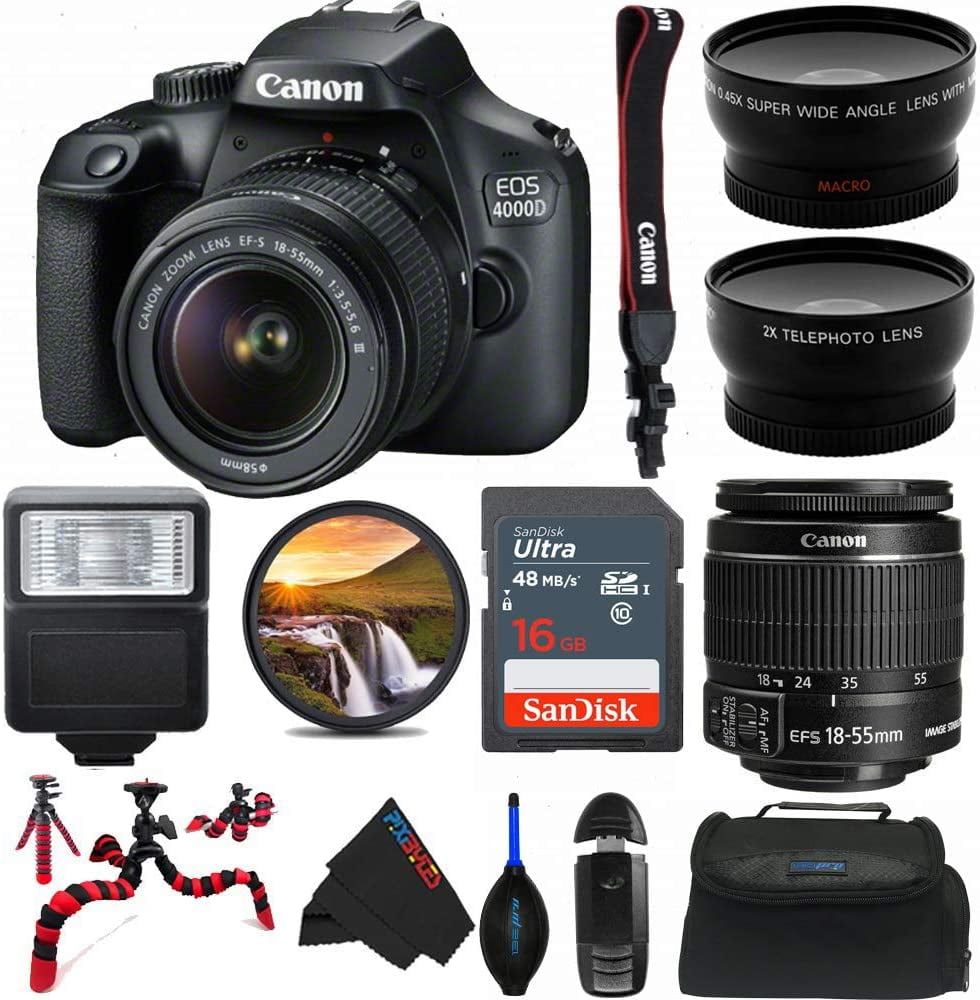 Canon EOS 4000D DSLR Body Kit with 18-55mm III Lens - Pixi Advanced ...