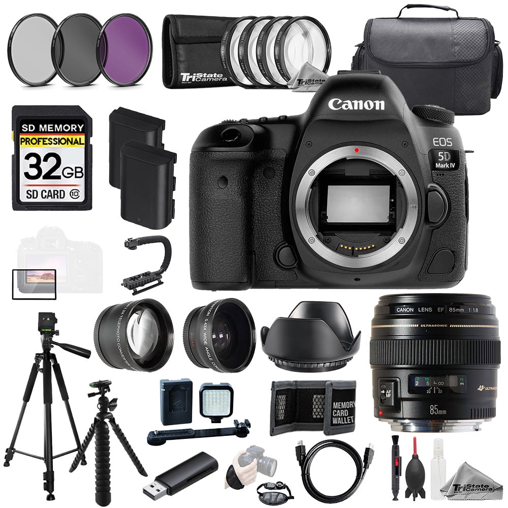 Canon EOS 5D IV Camera + EF 85mm f/1.8 USM Lens +32GB+Ext Bat+9 PC ...