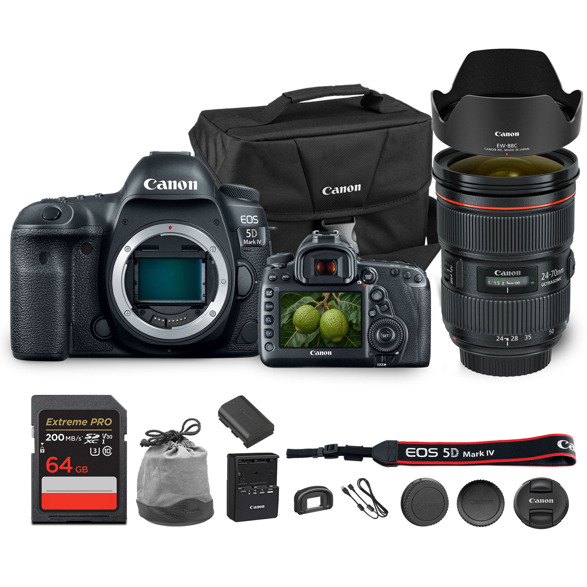 Canon EOS 5D Mark IV DSLR Camera 30.4MP Full Frame with 4K Video, Dual ...