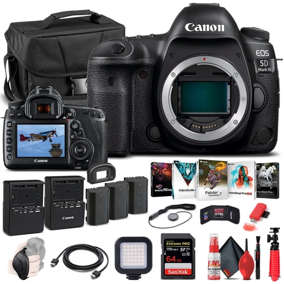 Canon EOS 5D Mark IV Full Frame DSLR Camera Body Only - Advanced Bundle ...