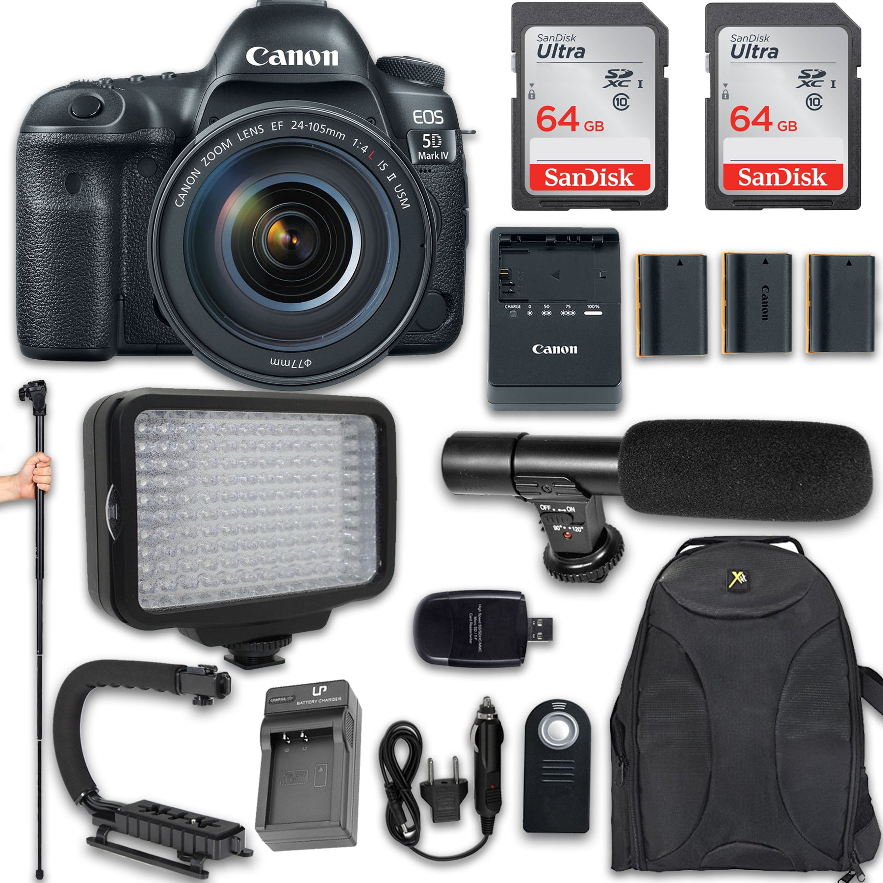 Canon EOS 5D Mark IV DSLR Camera with Canon EF 24-105mm f/4L IS II USM ...