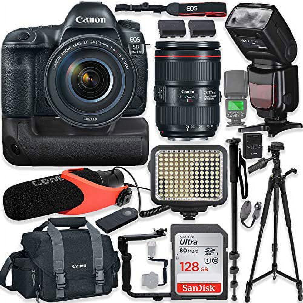 Canon EOS 5D Mark IV DSLR Camera w/Canon 24-105mm USM Lens Kit + Pro ...