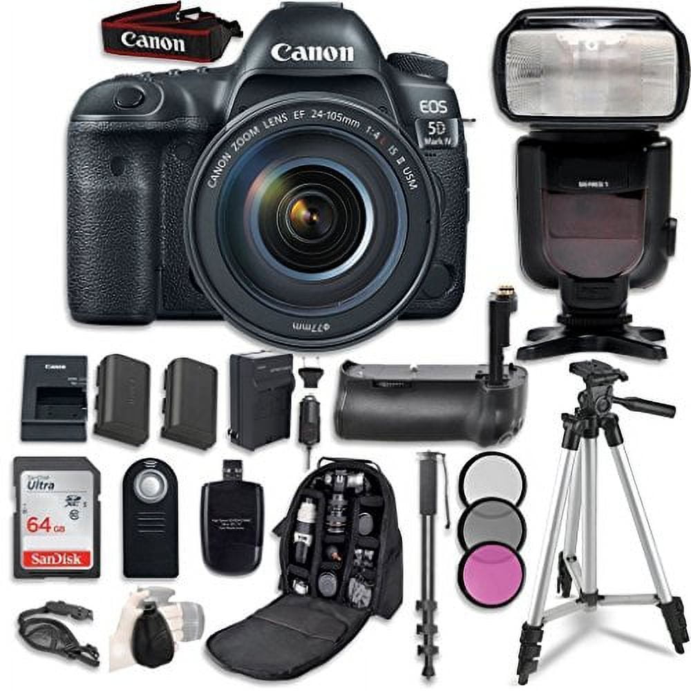 Canon EOS 5D Mark IV Digital SLR Camera Bundle with EF 24-105mm f/4L IS ...