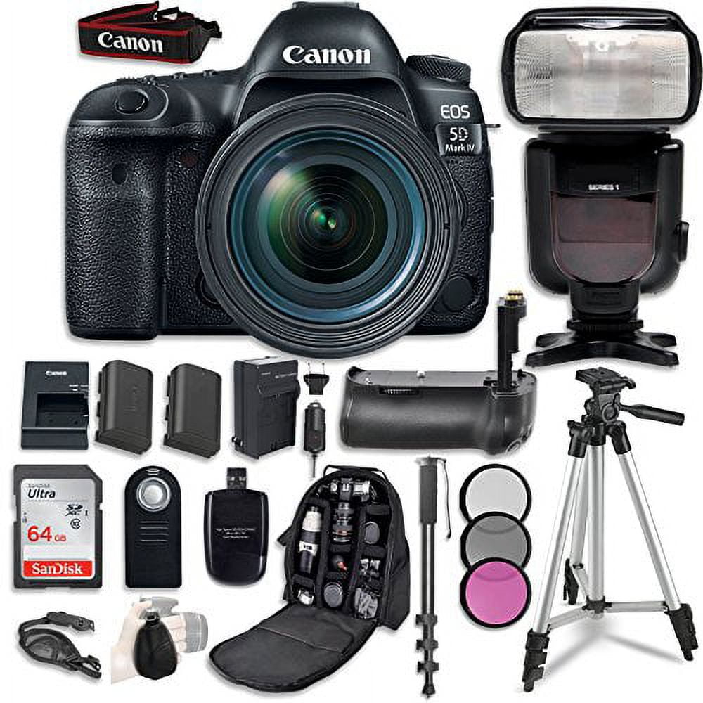 Canon EOS 5D Mark IV Digital SLR Camera Bundle with EF 24-70mm f/4L IS ...
