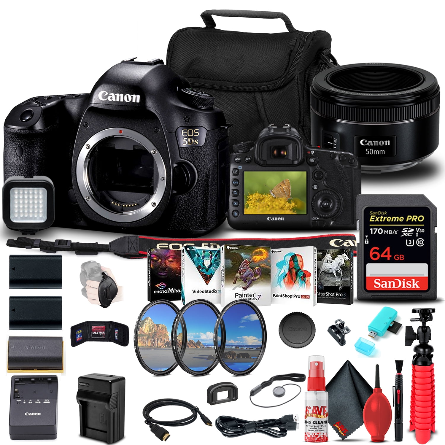 Canon EOS 5DS DSLR Camera (Body Only) (0581C002) + Canon EF 50mm Lens ...