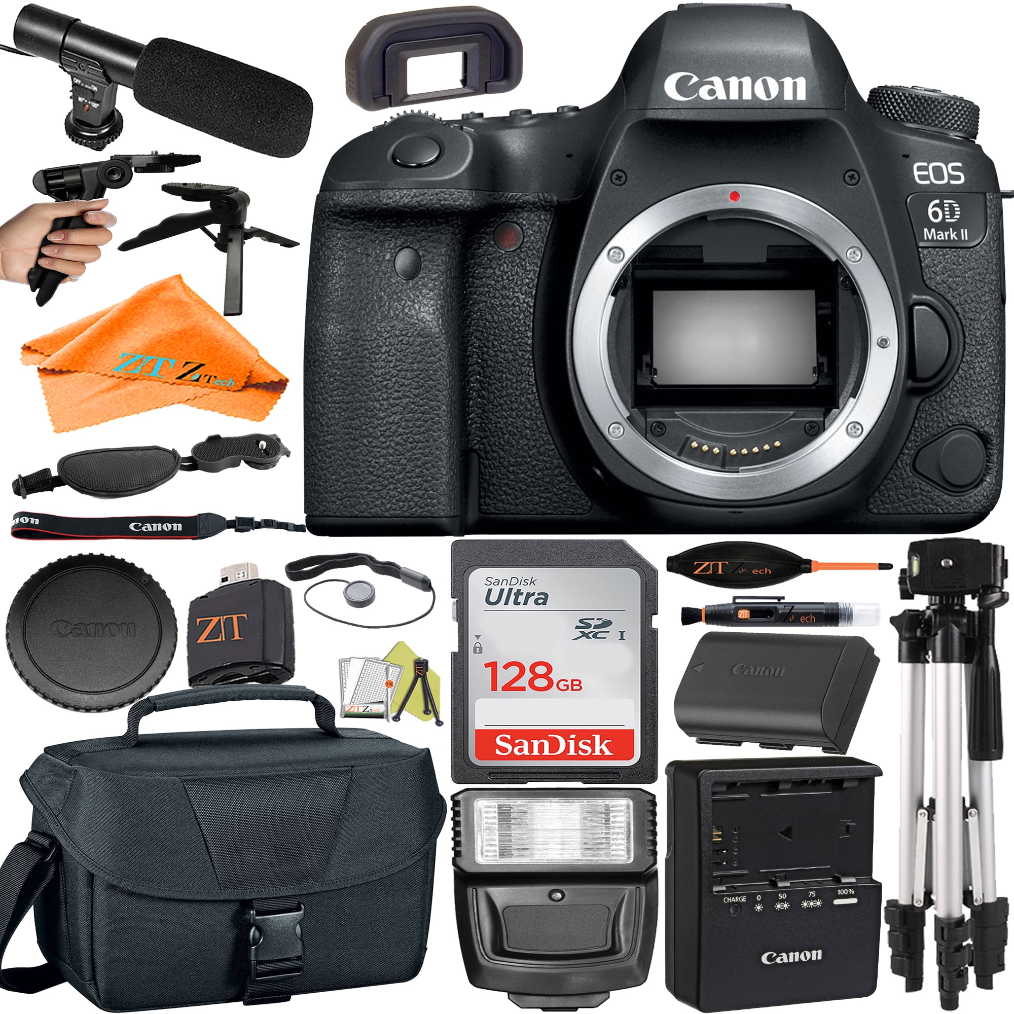 Canon EOS 6D Mark II DSLR Camera (Body Only) with SanDisk 128GB ...