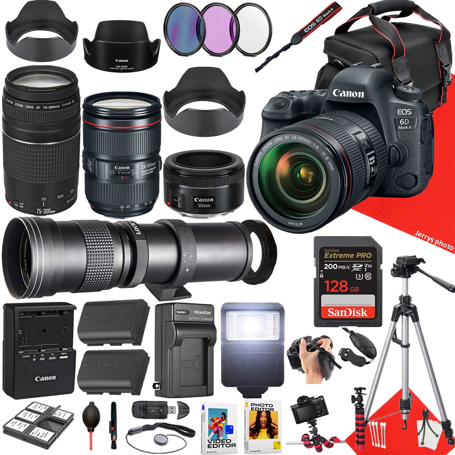 Canon EOS 6D Mark II DSLR Camera With EF 24-105mm f/4L IS II USM, EF ...