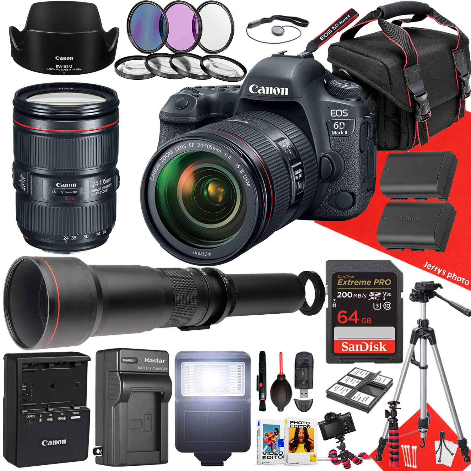 Canon EOS 6D Mark II DSLR Camera With EF 24-105mm f/4L IS II USM And ...