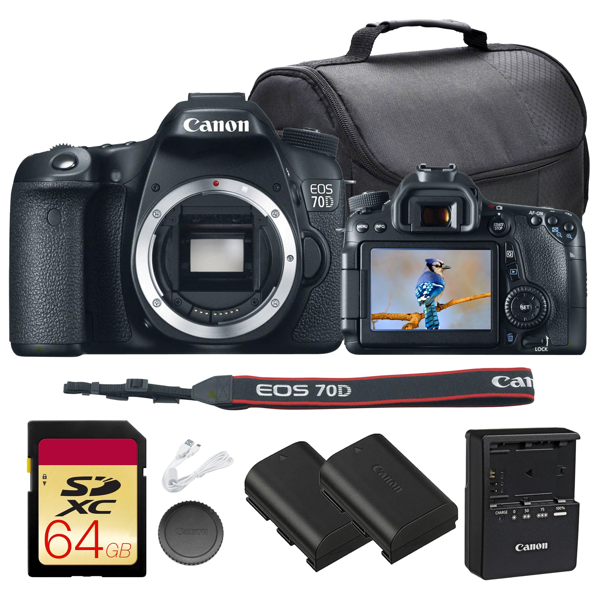Canon EOS 70D DSLR Camera Bundle | 20.2MP APS-C Sensor, Dual Pixel CMOS ...
