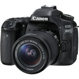 Canon EOS 80D DSLR Camera, 24.2MP, 18-55mm Lens, Full HD 1080p Video ...