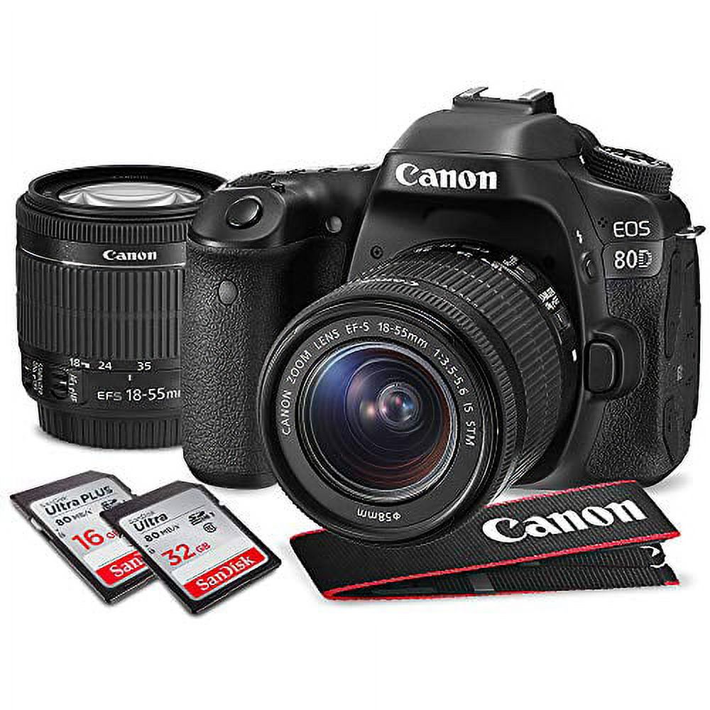 Canon EOS 80D DSLR Camera with EF-S 18-55mm f/3.5-5.6 is STM Lens ...