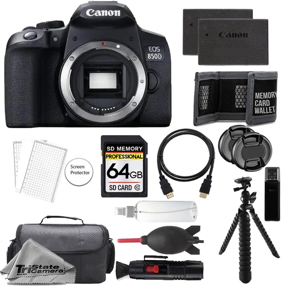 Canon EOS 850D/Rebel T8i DSLR Camera (Body Only) + 64GB + Extra ...