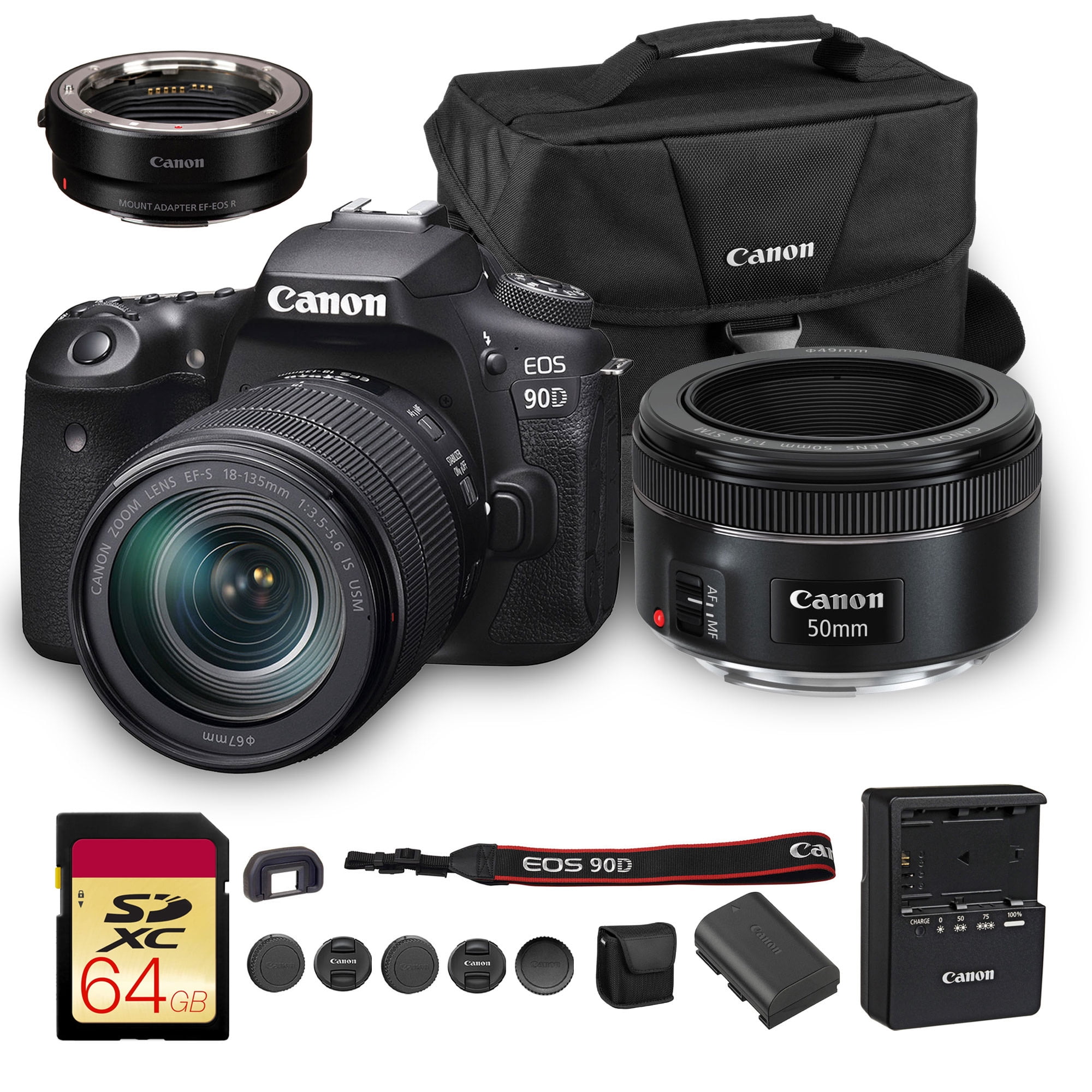 Canon EOS 90D DSLR Camera with 18-135mm Lens | 32.5MP APS-C Sensor ...