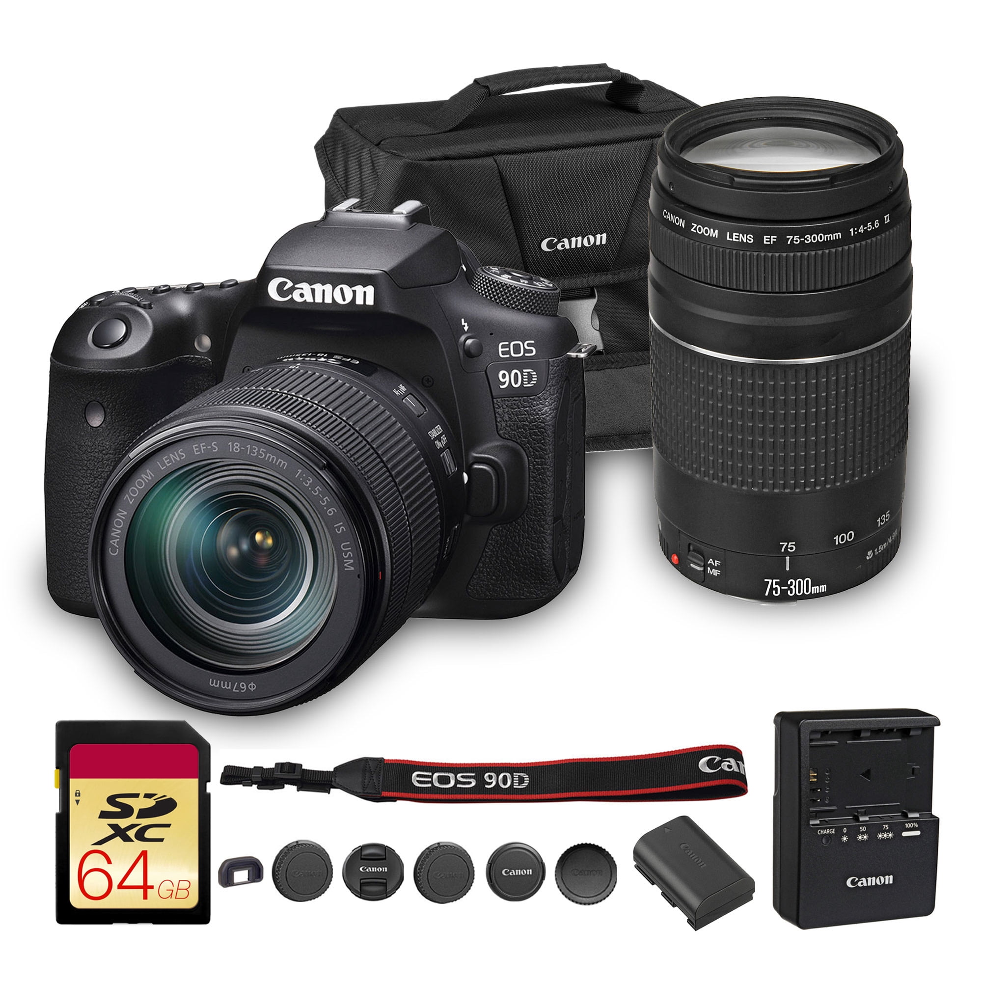 Canon EOS 90D DSLR Camera with 18-135mm Lens | 32.5MP APS-C Sensor ...