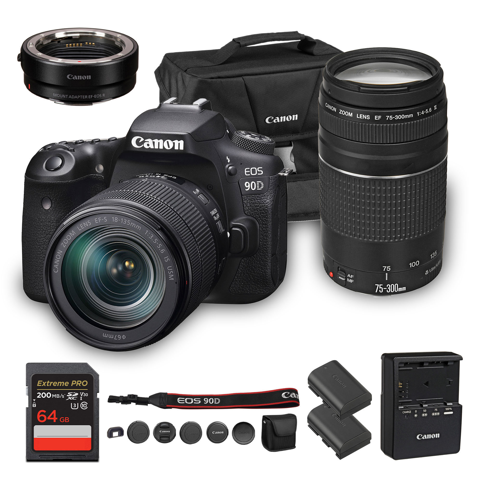 Canon EOS 90D DSLR Camera with 18-135mm Lens | 32.5MP APS-C Sensor ...