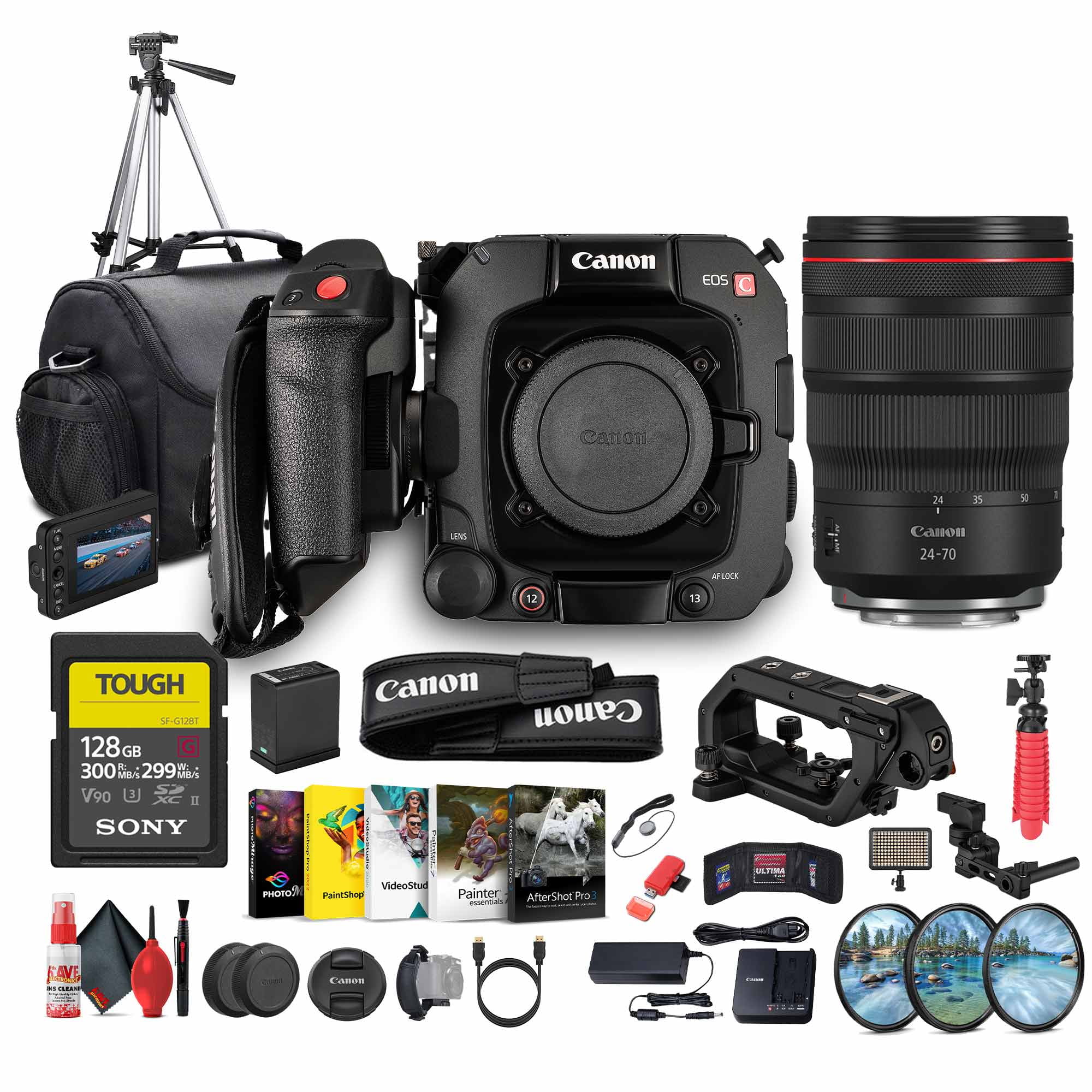 Canon EOS C400 6K Full-Frame Professional Cinema Camera Triple Base ISO, Dual Pixel CMOS AF II ...