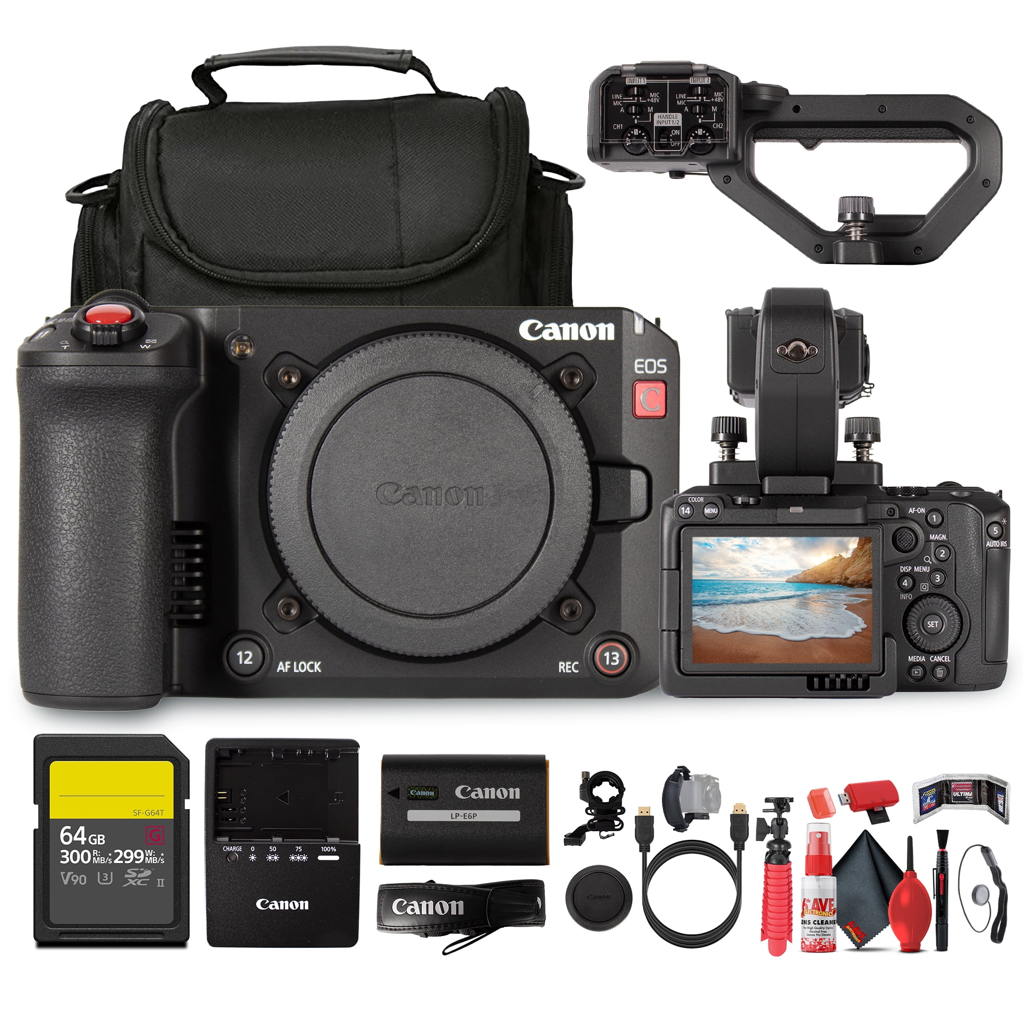 Canon EOS C50 Cinema Camera RF Mount 7K Open Gate 4K 120p Bundle 64GB ...