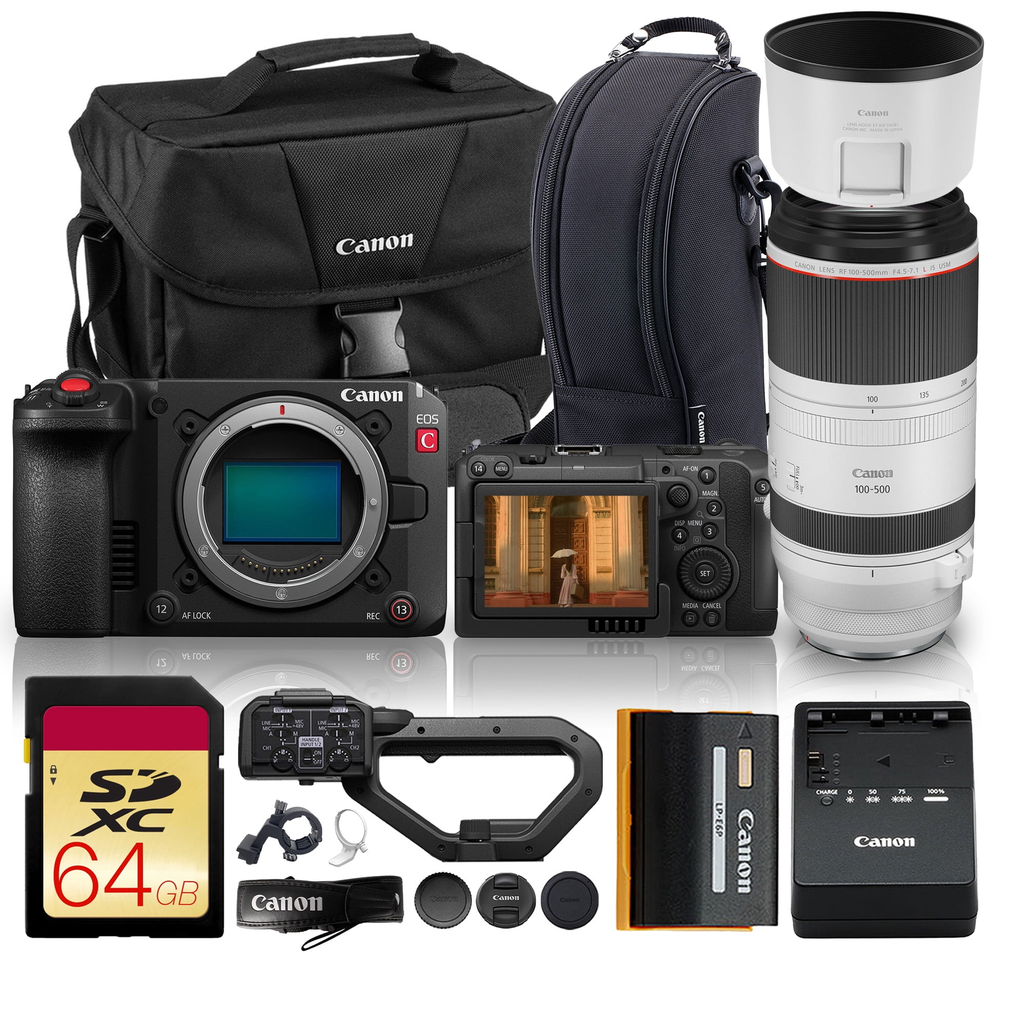 Canon EOS C50 Full-Frame Cinema Camera with RF 100-500mm f/4.5-7.1L IS ...