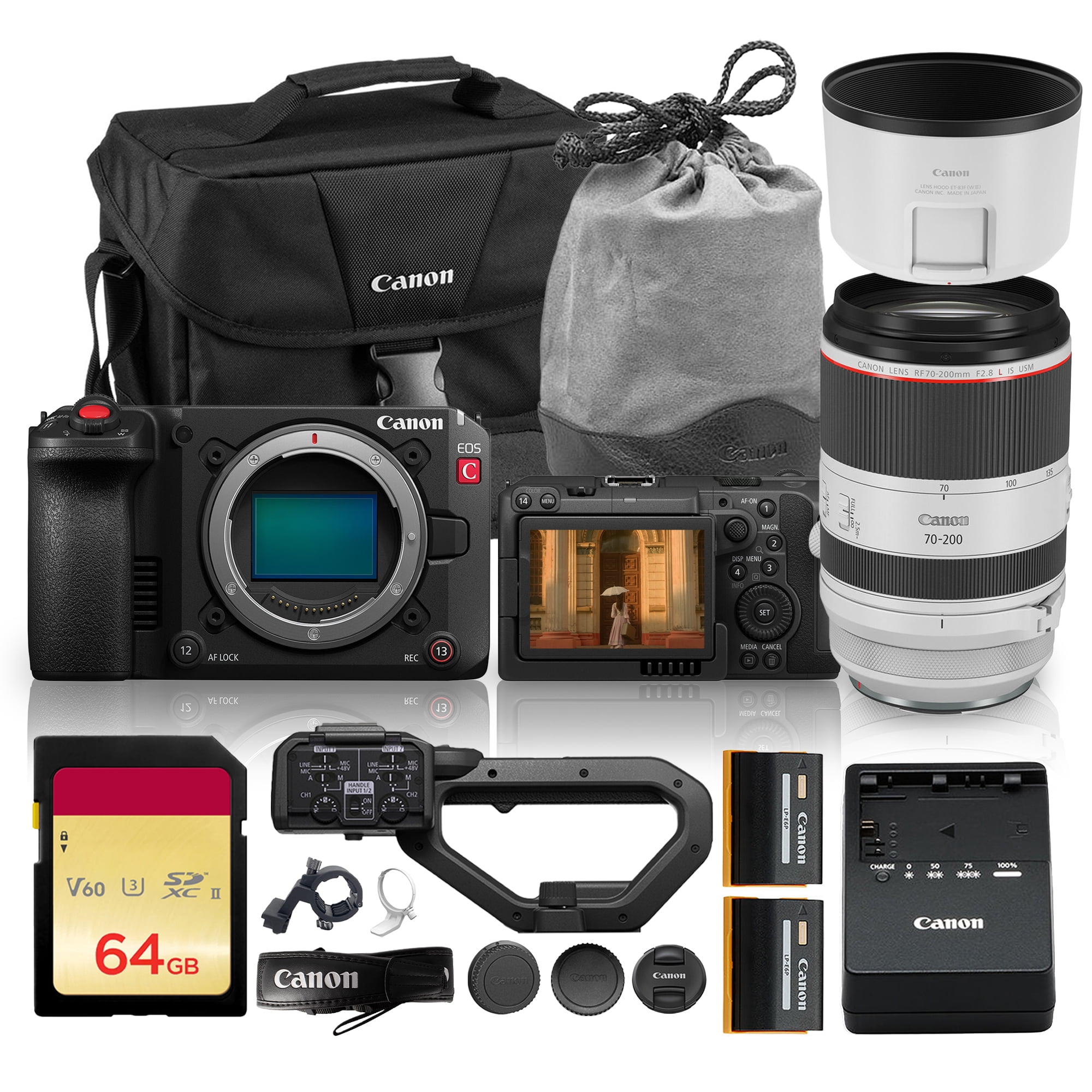 Canon EOS C50 Full-Frame Cinema Camera with RF 70-200mm f/2.8L IS USM ...