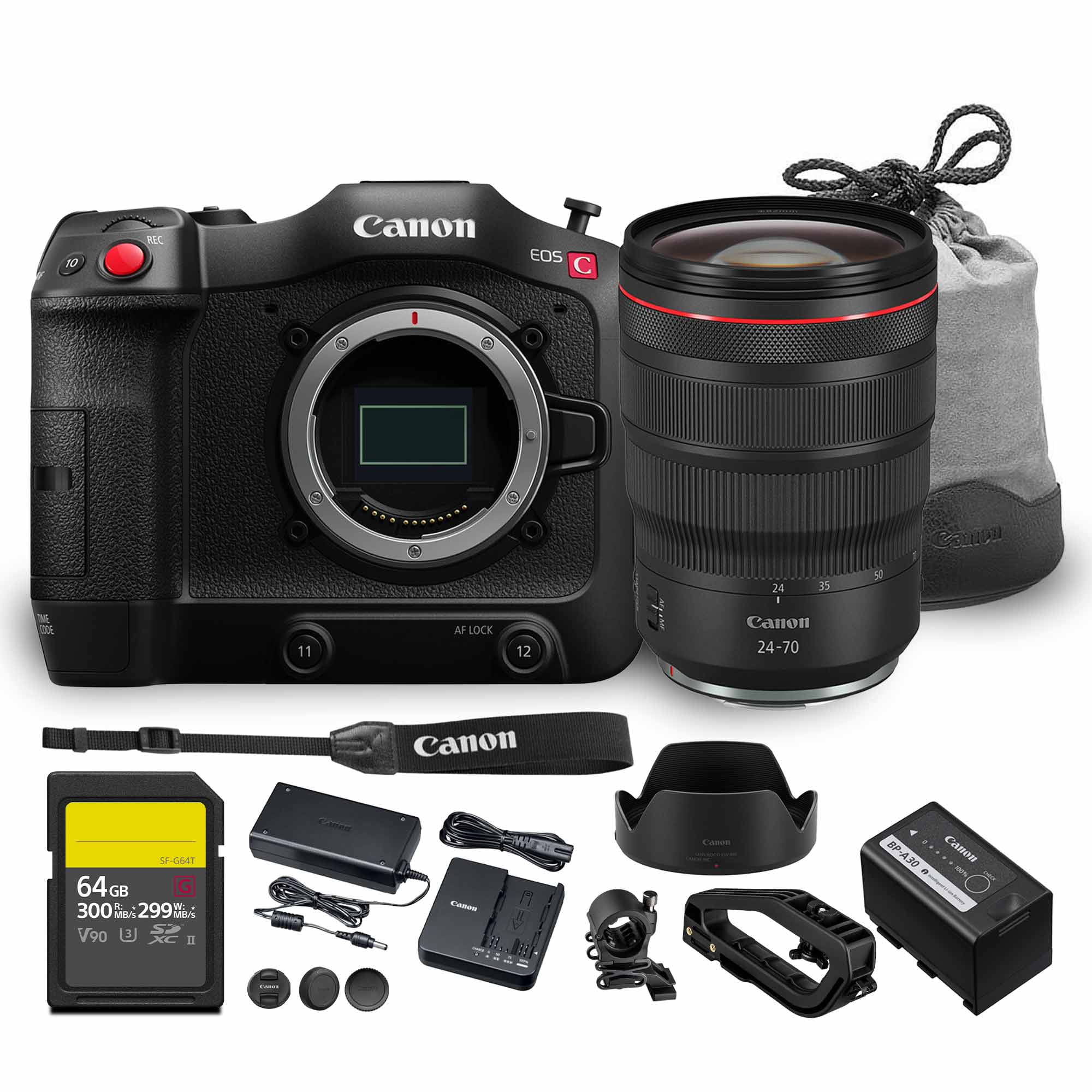 Canon EOS C70 Cinema Camera Kit | 4K Super 35mm Sensor with RF 24-70mm f/2.8 Lens | Professional ...