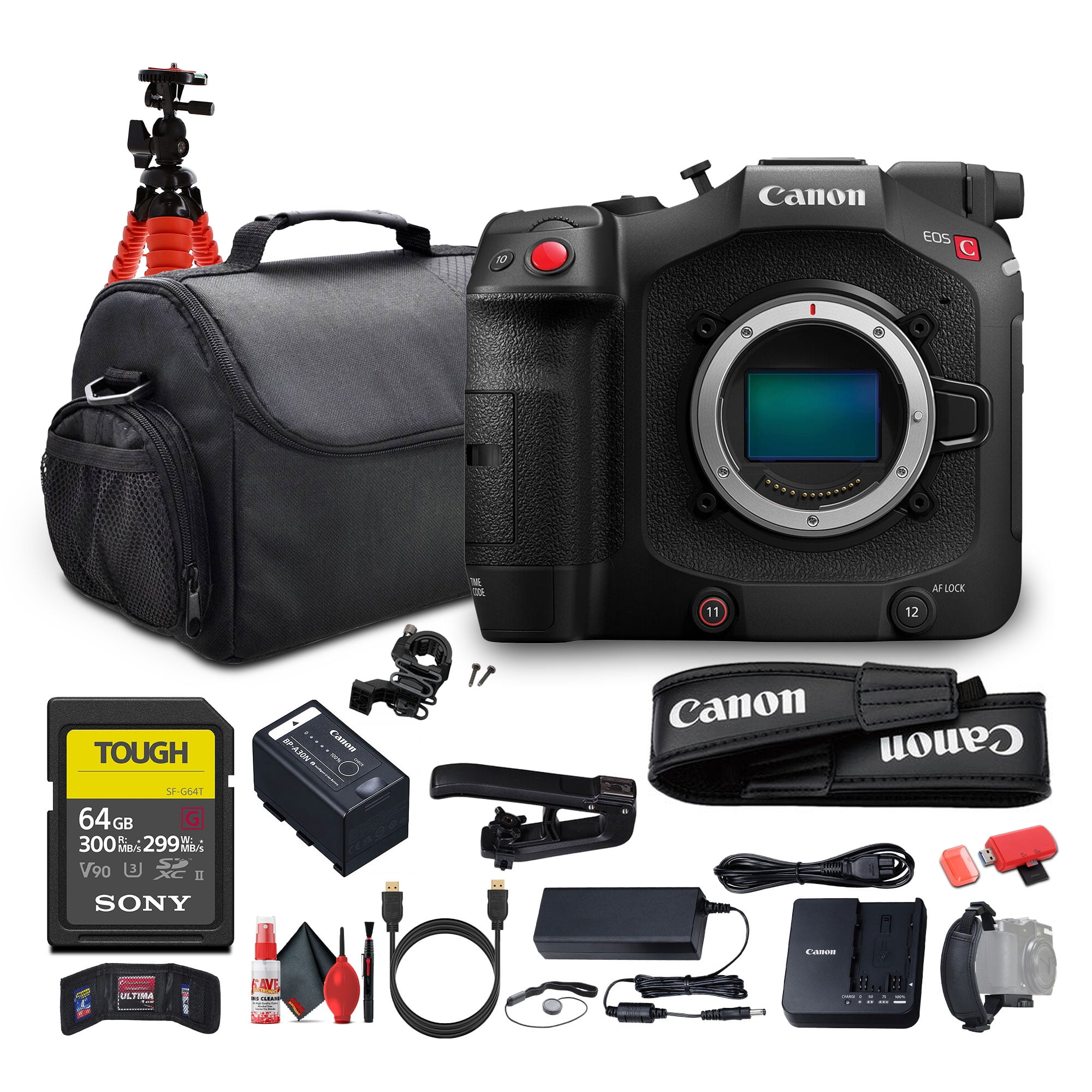 Canon EOS C80 6K Full-Frame Cinema Camera (Canon RF) + 64GB Memory Card ...