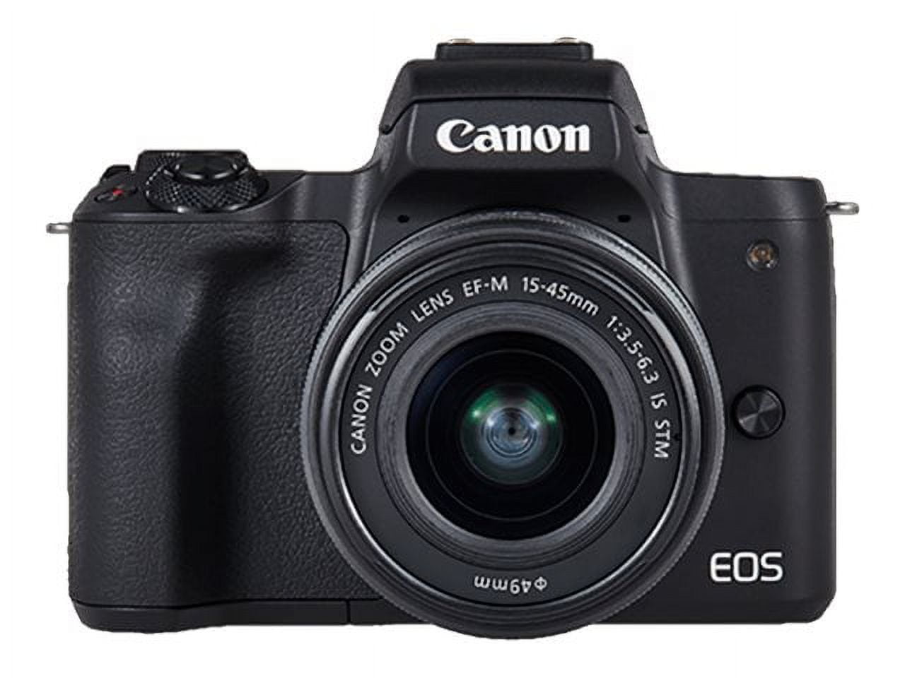 Canon EOS M50 Kit - 24.1 MP Mirrorless Camera, 4K Video, 15-45mm Lens ...