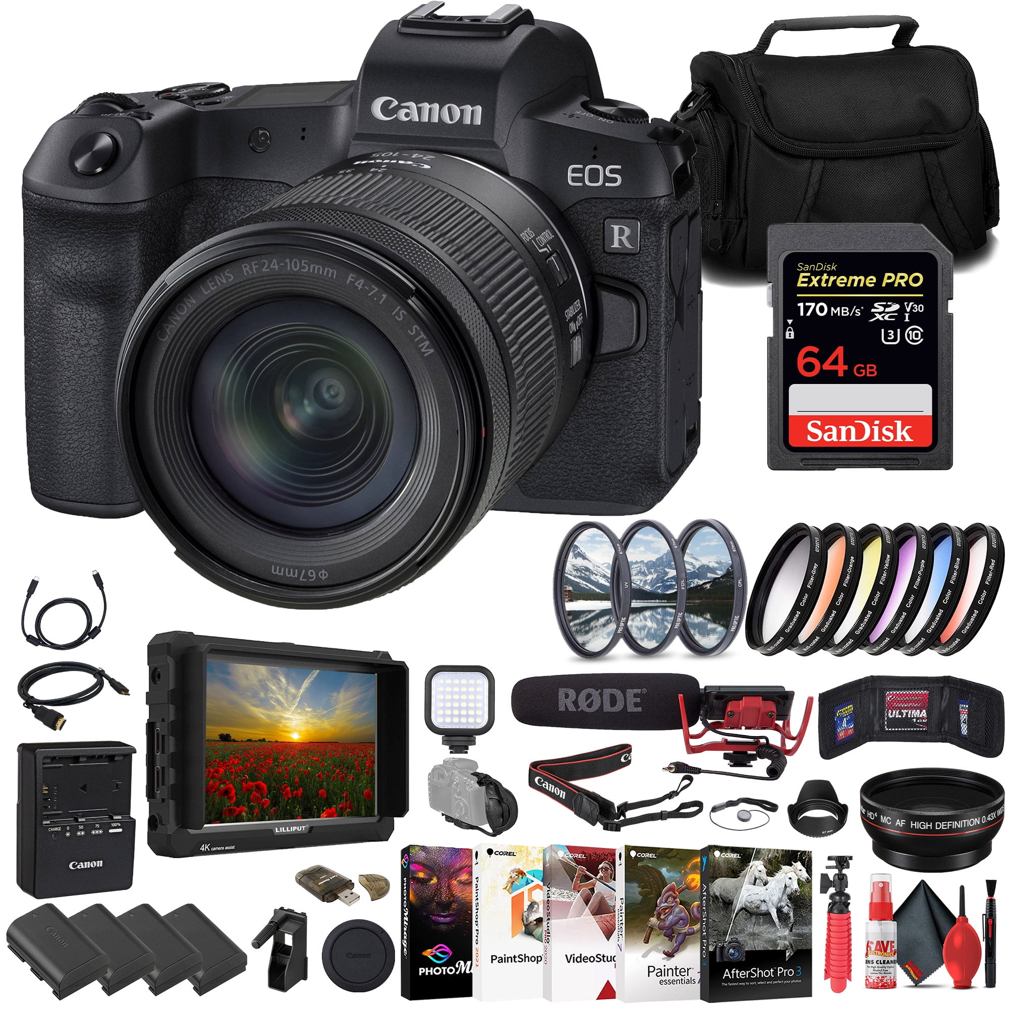 Canon EOS R Mirrorless Camera with 24-105mm f/4-7.1 Lens (3075C032 ...