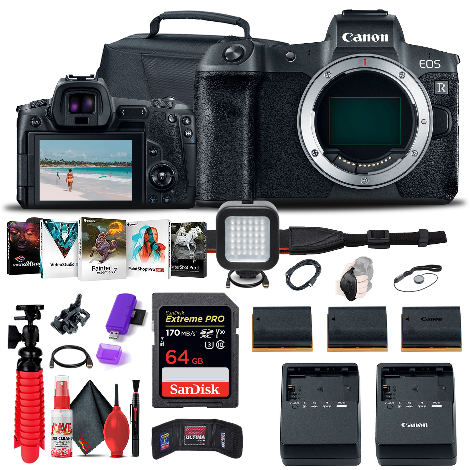 Canon EOS R Professional Full-Frame Mirrorless Camera with Photography ...