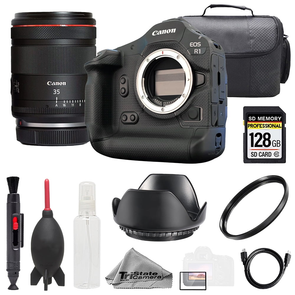Canon EOS R1 Camera + RF 35mm f/1.4 L VCM Lens +128GB+ Bag+ UV Filter ...