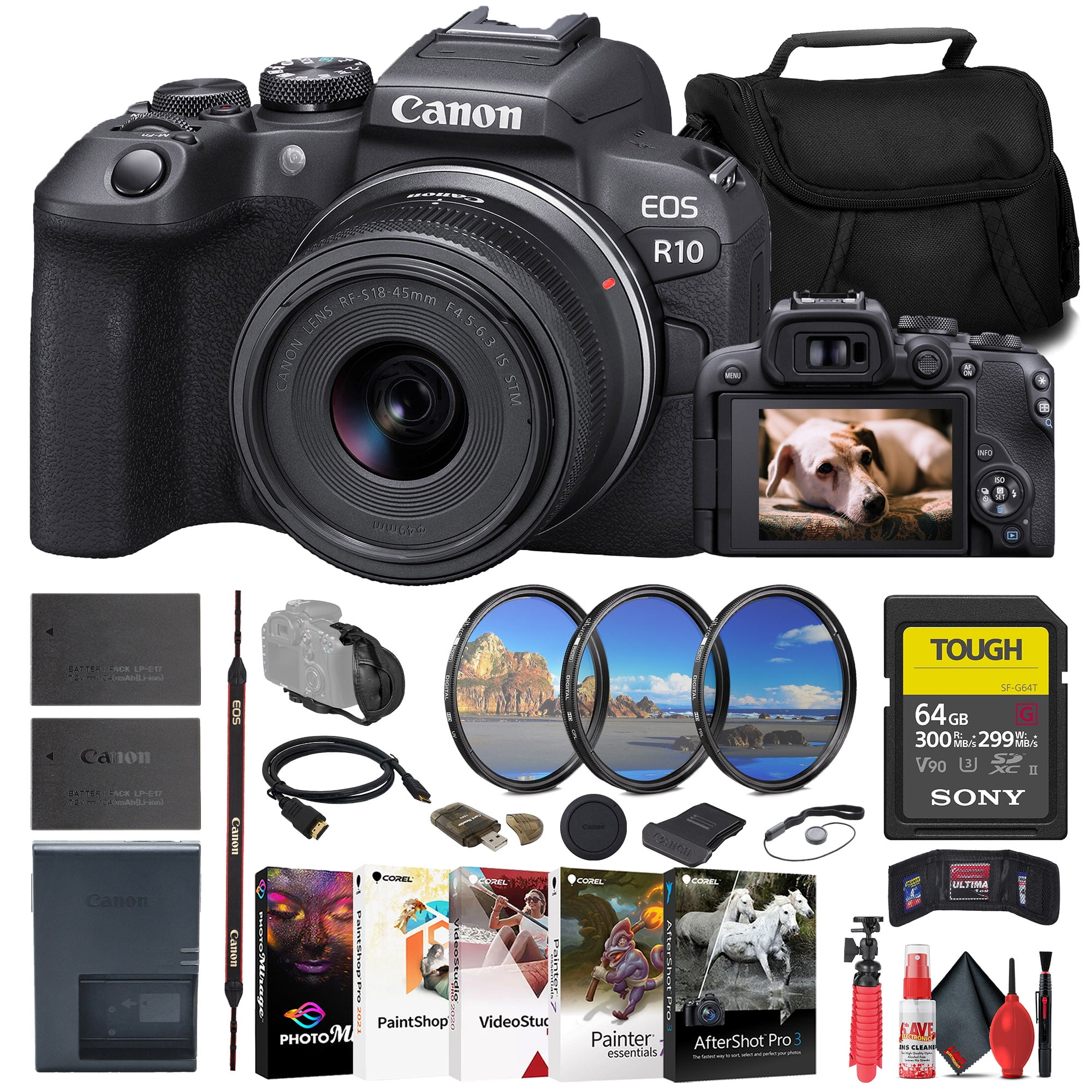 Canon EOS R10 Compact Professional Mirrorless Camera with 18-45mm Lens ...
