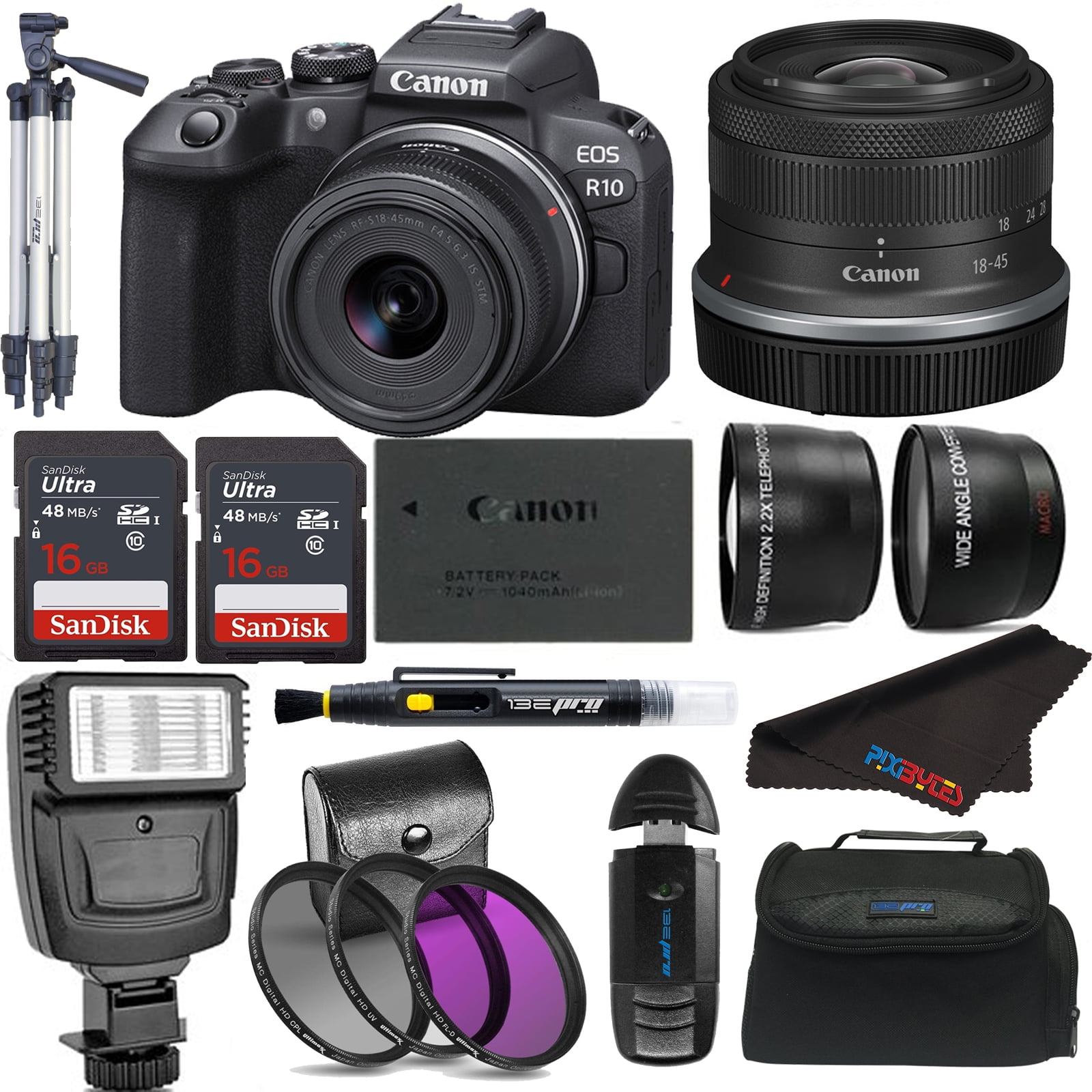 Canon EOS R10 Professional Body Camera, Compact Mirrorless with 18-45mm ...