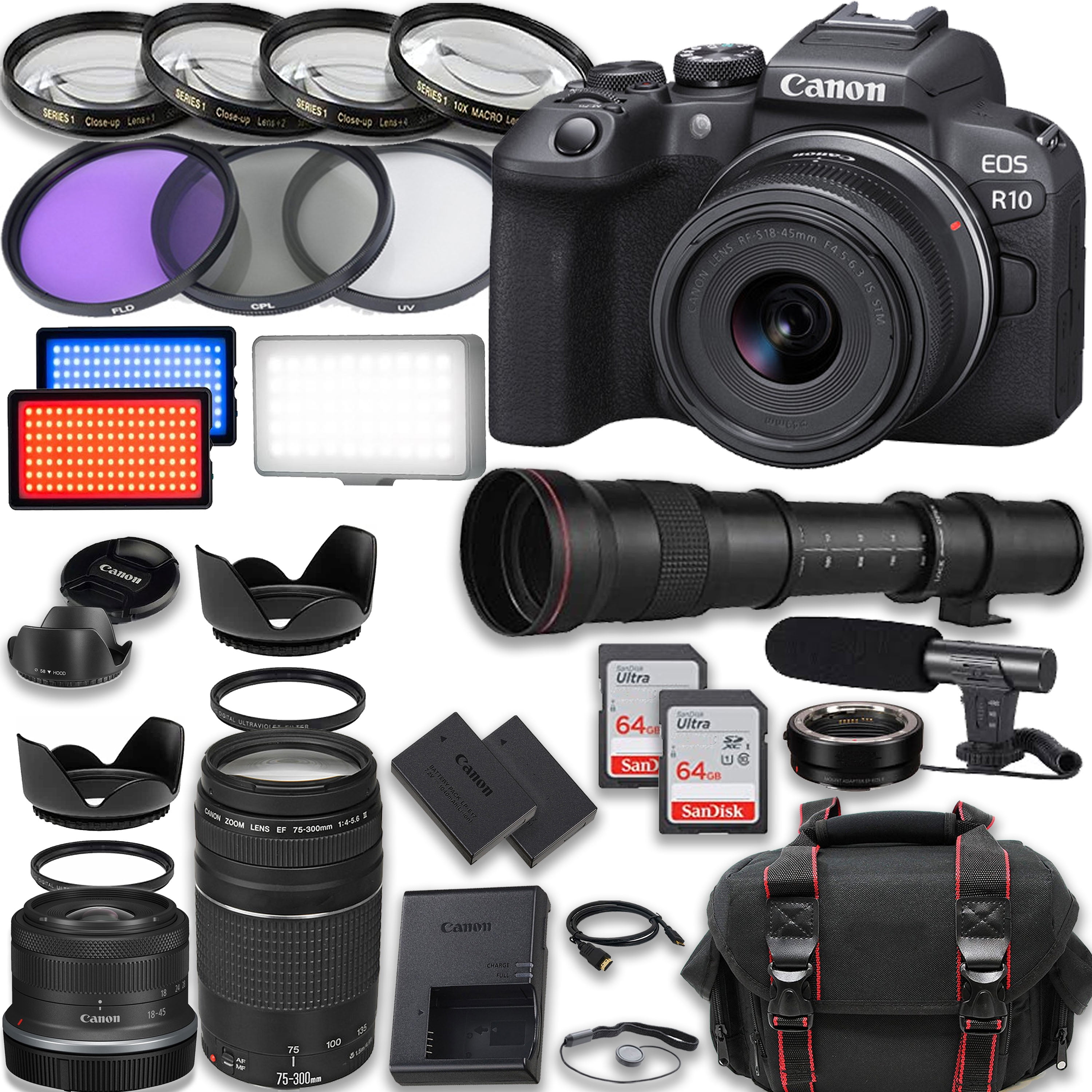 Canon EOS R10 Mirrorless Camera with Canon RF-S 18-45mm f/4.5-6.3 IS ...