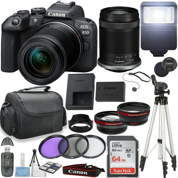 Canon EOS R10 Mirrorless Camera w/ Canon RF-S 18-150mm f/3.5-6.3 IS STM ...