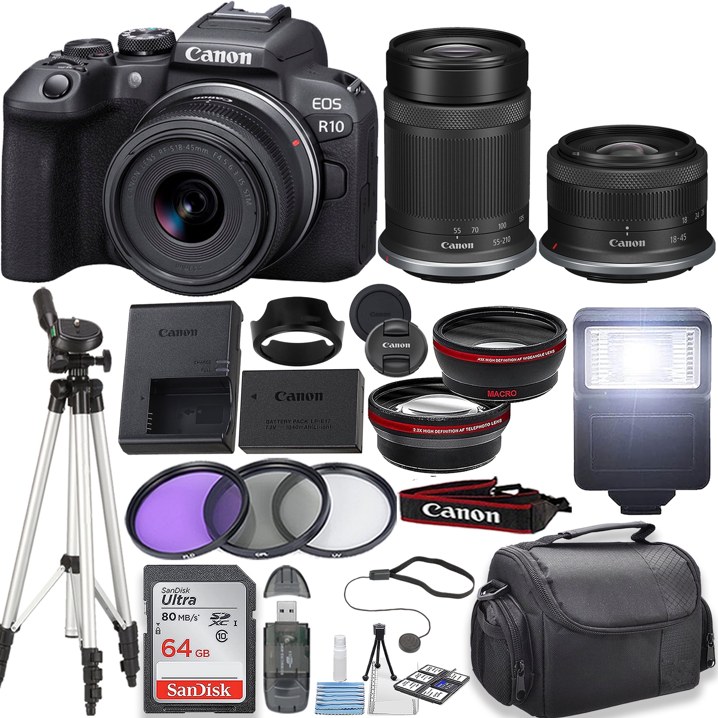 Canon EOS R10 Mirrorless Camera w/ Canon RF-S 18-45mm f/4.5-6.3 IS STM ...