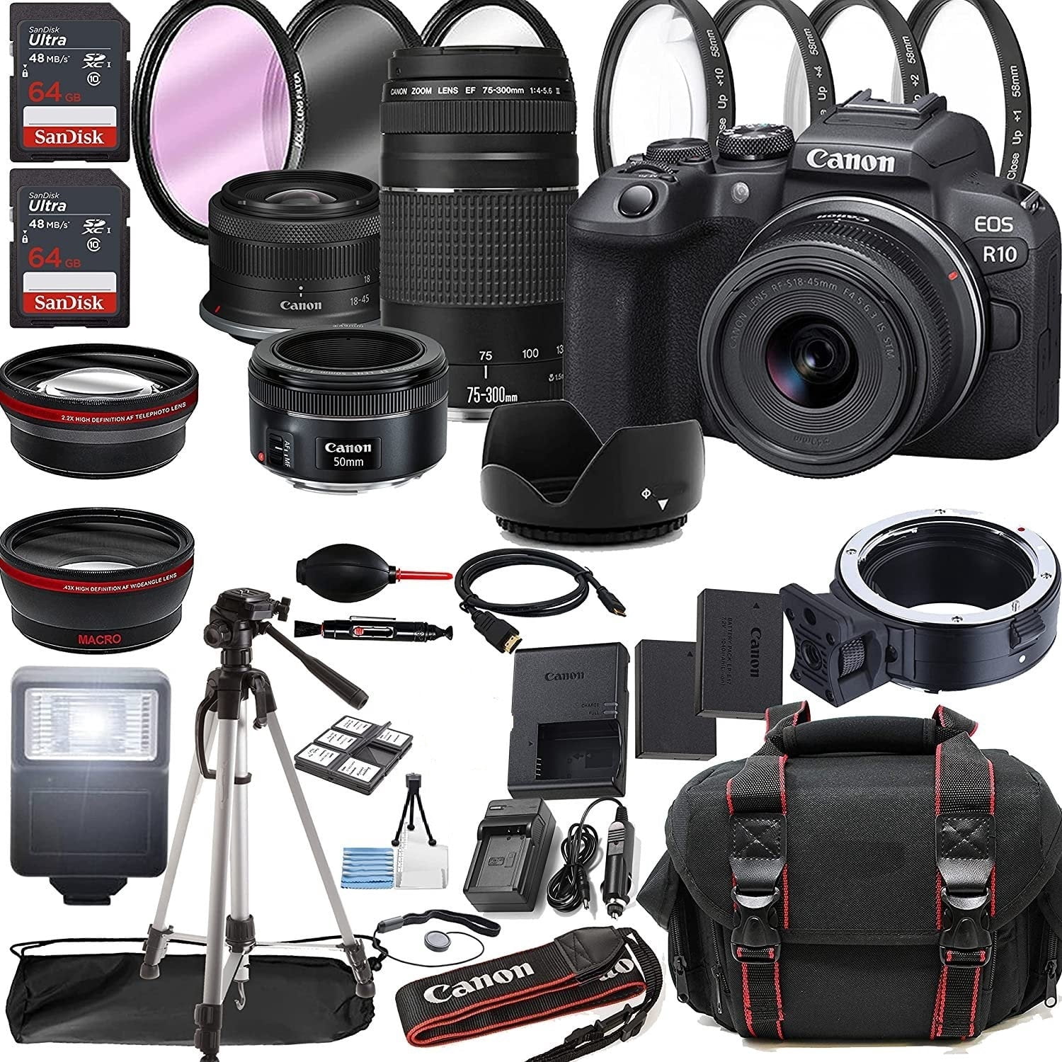 Canon EOS R10 Mirrorless Digital Camera with RF-S 18-45mm f/4.5-6.3 is ...