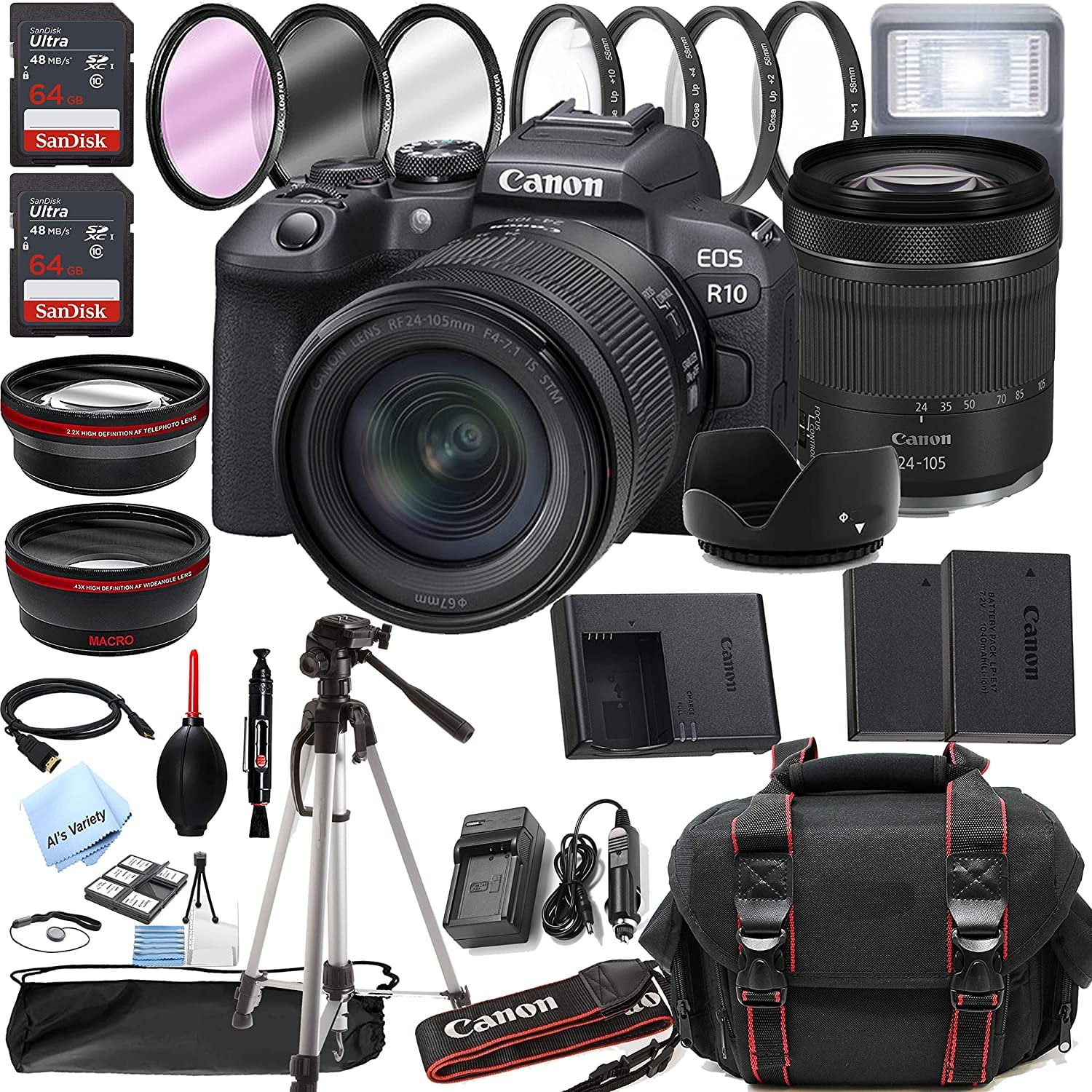 Canon EOS R10 Mirrorless Digital Camera with RF 24-105mm f/4-7.1 STM ...