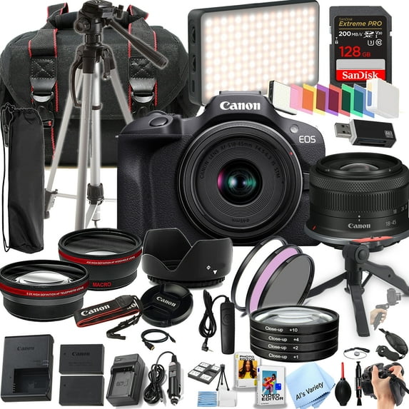Canon EOS R100 24.2MP APS-C CMOS Sensor Mirrorless Camera with 18-45mm ...