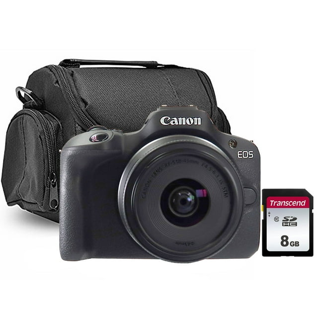 Canon EOS R100 Mirrorless Camera Bundle: Black with RF-S 18-45mm Lens ...