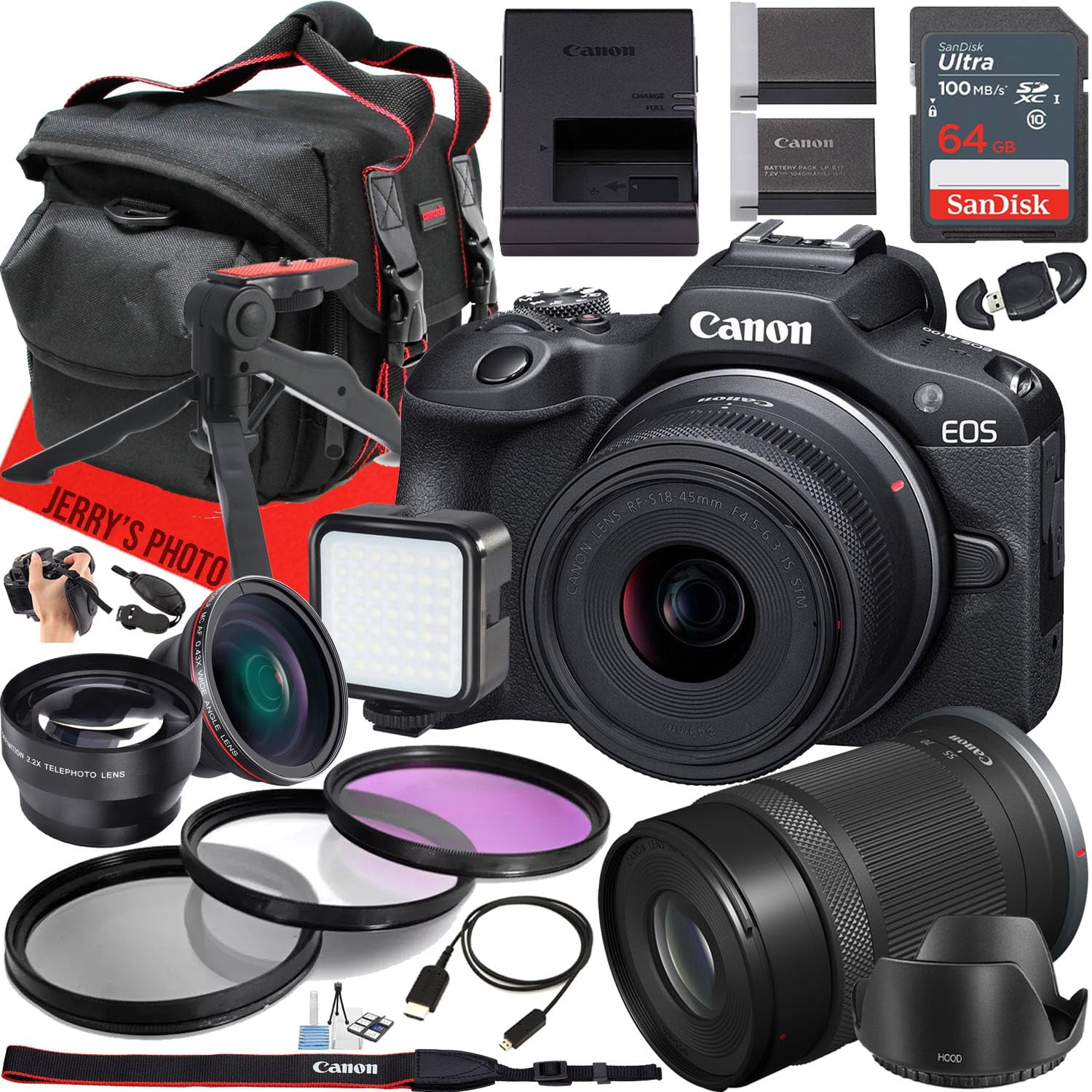 Canon EOS R100 Mirrorless Camera With RF-S 18-45mm f/4.5-6.3 IS STM And ...
