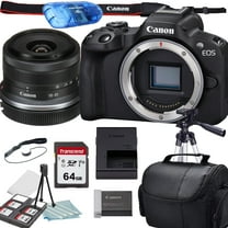 Canon EOS R100 Mirrorless Camera, 18-45mm Lens, 64GB, Macro, 2X Len ...