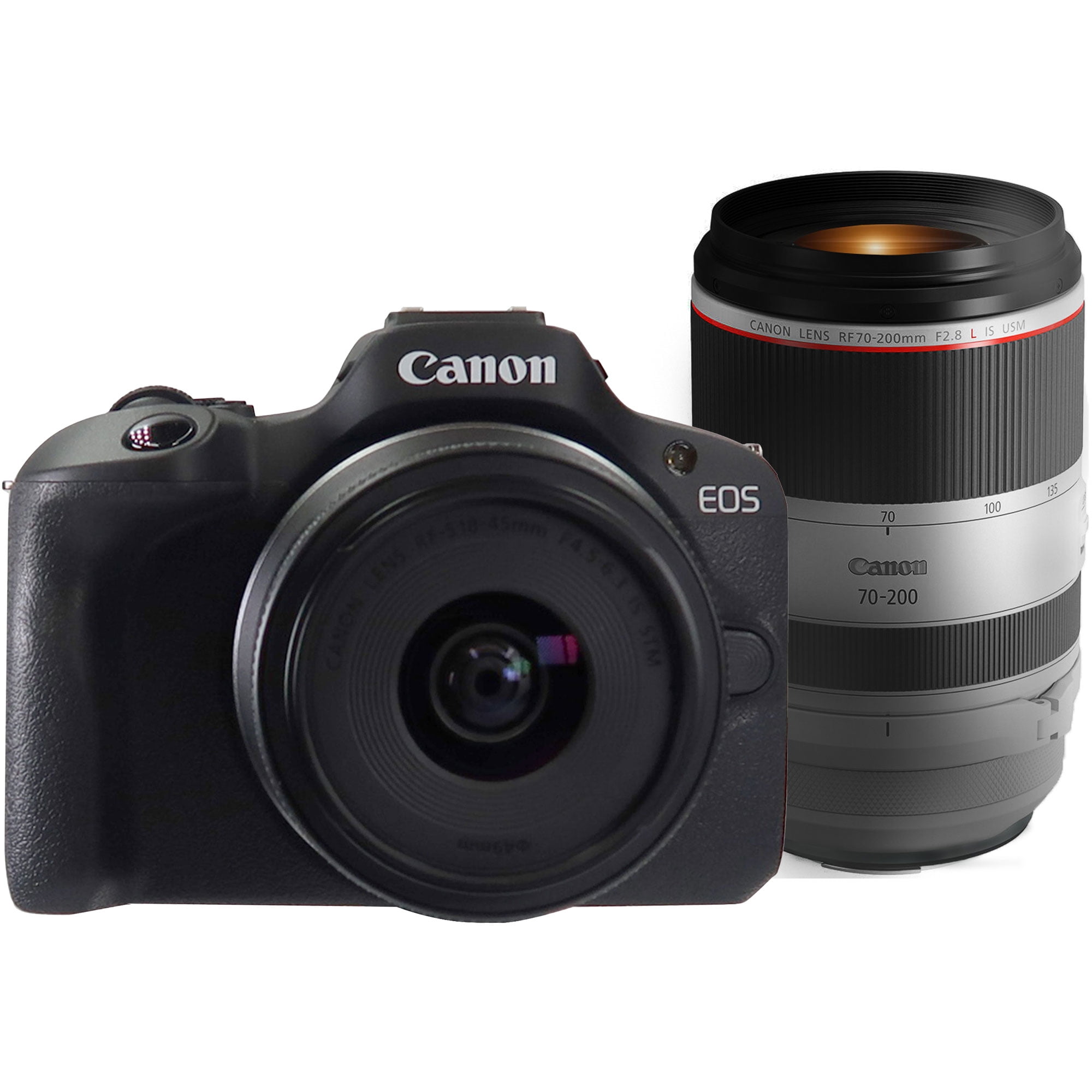 Canon EOS R100 Mirrorless Camera with 18-45mm Lens and Canon RF 70 ...