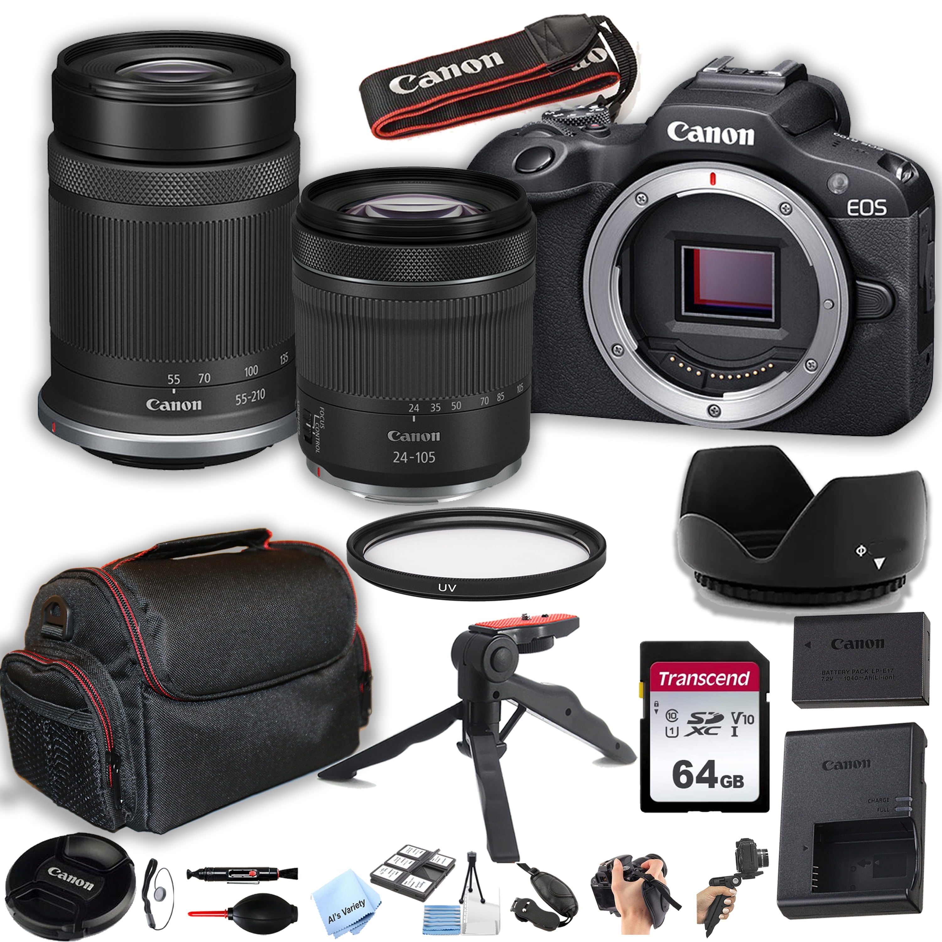 Canon EOS R100 Mirrorless Camera with 24-105mm Lens + 55-210mm Lens ...