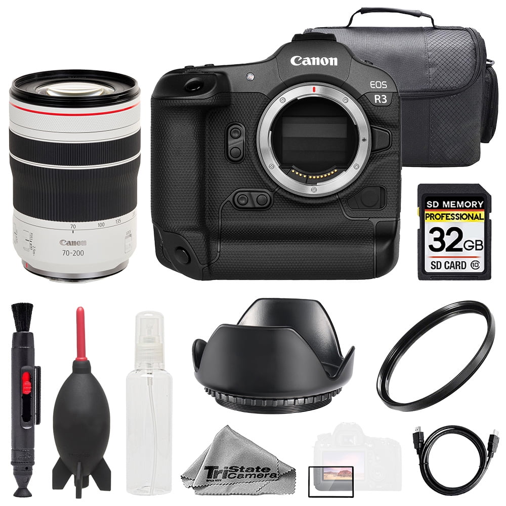 Canon EOS R3 Camera + RF 70-200mm f/4L IS USM Lens +32GB + Bag+ UV ...
